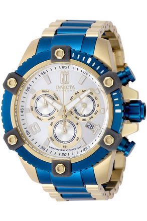 Invicta Jason Taylor 51279 Herrenuhr - Quarzwerk - Edelstahl mit silbernem Zifferblatt - 50 mm