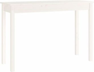 vidaXL Konsolentisch Wei&szlig; 110x40x75 cm Massivholz Kiefer Vidaxl