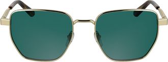 Calvin Klein Unisex Adult Sunglasses CK25100S - Light Gold with Solid Green Lens
