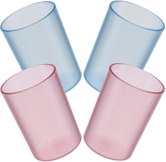 BESPORTBLE BESPORTBLE 4 St&uuml;ck Wiederverwendbare Zahnb&uuml;rstenbecher aus Kunststoff Transparente Mundsp&uuml;lbecher f&uuml;r Badezimmer und Zuhause Multifunktionale Trink Au