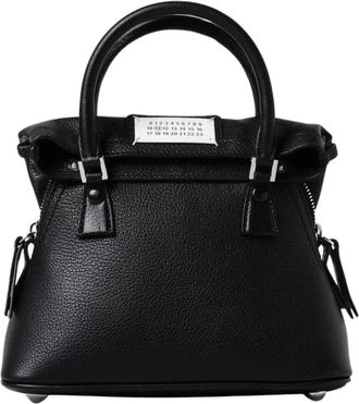 Maison Margiela Homme, Sacs, Noir, Taille: ONE Size Mini Sac en Cuir Noir