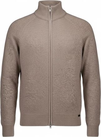 Genti Jacket Zip LS - - Knitwear - Herren - Braun - L