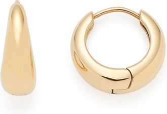 Leonardo Ohrringe Ciao Clothilde - 1 Paar Creolen aus goldfarbenem Edelstahl - opulente, tropfenförmige Klapp-Kreole - Schmuck Geschenk für Frauen - 025741