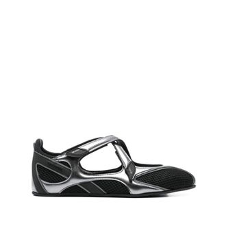 The Attico Schwarze Seiden- & Nylon-Flats - - Shoes - Damen - Schwarzk - 36 EU