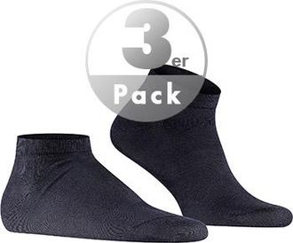 Falke Herren Sneakersocken blau Baumwolle unifarben