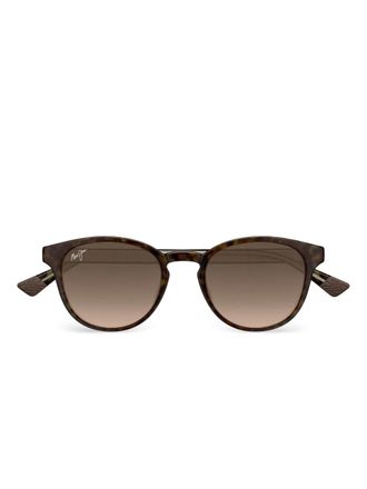 Maui Jim lunettes de soleil Hiehie &agrave; monture ronde - Marron