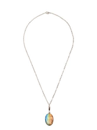 Gemshine Kette ovaler 3-D Labradorit