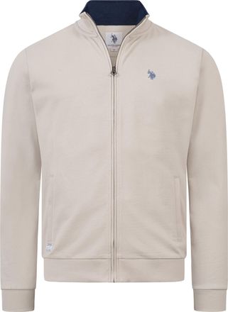U.S.Polo Association Herren Sweatjacke mit Stehkragen aus 100 % Baumwolle