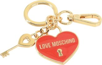 Love Moschino Femme, Accessoires, Jaune, Taille: ONE Size Porte-cl&eacute;s Logo M&eacute;tal
