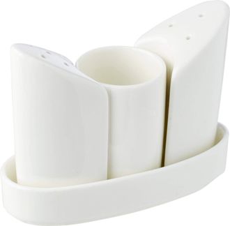 Wilmax England Wilmax WL-996118/1C Porzellan Salz- und Pfeffer Set, Weiss