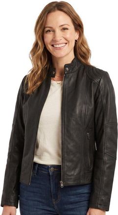 Maddox Lederjacke Jeck MADDOX - Damen Lederjacke Biker Lammleder schwarz matt