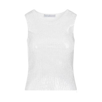 Ermanno Scervino Femme, Tops, Blanc, Taille: 40 FR D&eacute;bardeur en coton