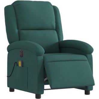 vidaXL Massagesessel Elektrisch Dunkelgr&uuml;n Stoff - Vidaxl