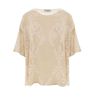 Akep Maglia fantasia - Femme - Pulls - Beige - Taille: 42 FR