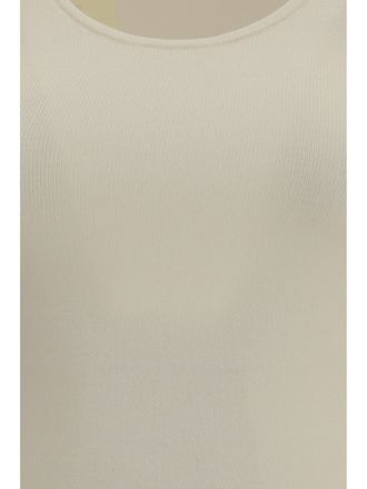 Toteme Womens Compact Sweater Ecru Wool