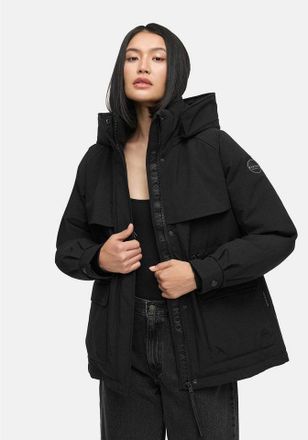 Marikoo Winterjacke Shigaraa mit abnehmbarer Kapuze und Gummizug an der Taille