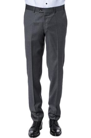 Hiltl Herren Bundfaltenhose grau Schurwolle