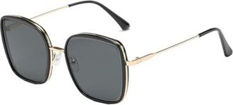 Generic Lunettes De Soleil UV400 &Agrave; Monture Carr&eacute;e En M&eacute;tal, Grande Taille, For Hommes Et Femmes, Id&eacute;ales For Les F&ecirc;tes, Les S&eacute;ances Photo Et Les Trajets Quoti