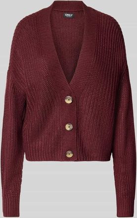 Only Boxy Fit Strickjacke mit V-Ausschnitt Modell CAROL
