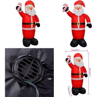 vidaXL Père noël gonflable de 120 cm - Décorations De Noel - Décoration Intérieure - Père Noël Gonflable - Illuminations De Noel - Lumière Led - Home &