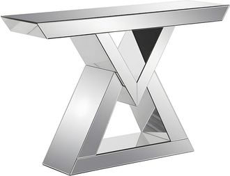 Vente-Unique Pascal MORABITO-Wandkonsole - Holz & Spiegel - Silberfarben - ISIDA von Pascal MORABITO