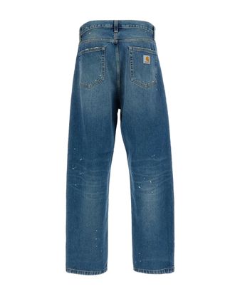 Carhartt Work in Progress Mens Jeans Landon Blue Destroy Wash Wash-Splatter Cotton Smith Denim Wash/splatter smith