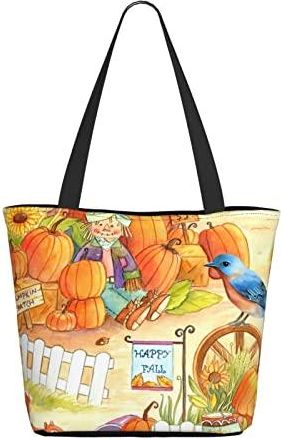 AOOEDM Automne Tournesols Citrouilles Sac &agrave; provisions pour femme 33 x 27,9 x 17,8 cm. Le cadeau parfait pour la Saint-Valentin. Cest de la Saint-Valentin po