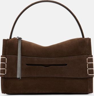 J.W.Anderson Henkeltasche Loafer Small aus Veloursleder