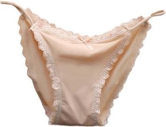 Generic Culotte sans Couture Femme Culotte Femme sans Couture Culotte Femme De Classique Export Europe Dentelle Crotch Renforc&eacute; Soie Glac&eacute;e Seamless Bordures 