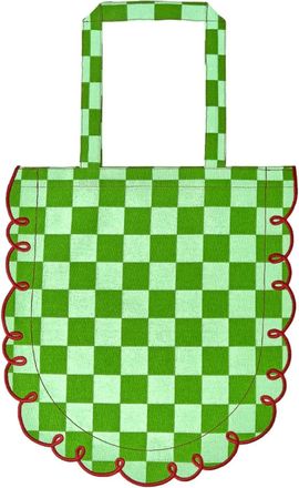 BITOSSI HOME Tote Bag en coton vichy Dama Verde Bitossi