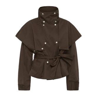 Karen by Simonsen Femme, Manteaux, Brun, Taille: 38 FR Trench Manteaux