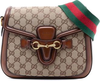 Gucci Hobo Bags - Medium GG Canvas Lady Web Crossbody - Gr. unisize - in Braun - f&uuml;r Damen