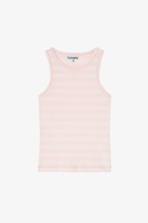 Ganni Débardeur à rayures Chalk Rose - Taille M