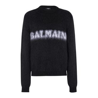 Balmain Retro Jumper aus geb&uuml;rstetem Mohair - - Knitwear - Herren - Schwarzk - S