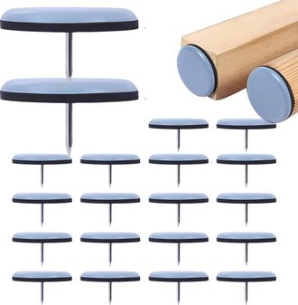 Generic M&ouml;bel Nail-On Pads - 20 St&uuml;ck Stuhl Leg Rutschen, PTFE-Bodenschutzpads Sofas Tabellen Kabinette, Schwerer Duty Stuhl Foot Gleitset | Anti-L&auml;rm rutschf