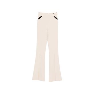 Elisabetta Franchi Split Flared Hosen - - Trousers - Damen - Beige - XS