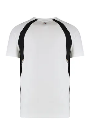 HUGO BOSS Mens Slim Fit Nylon T-Shirt With Logo White Polyester T-Shirts And Polos