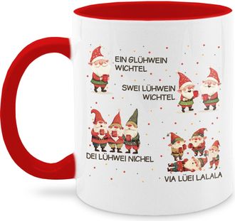 Shirtracer Tasse Tassen 325ml - Weihnachtstasse - Ein Gl&uuml;hwein Swei Gl&uuml;hwein | Wichtel | Weihnachten | Weihnachtsmarkt | Weihnachtsmotiv I Weihnachtsmarkt I Adve