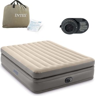 Intex 64164ND queen comfort elevated airbed Luftbett (l x b x h) 203 x 152 x 51 cm Beige, Braun - Intex