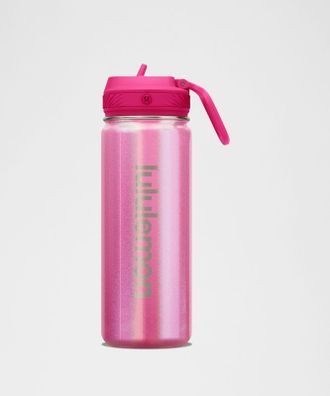 lululemon Back To Life Sport Bottle 18oz Straw Lid Iridescent