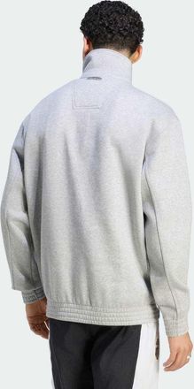 adidas Juventus Turin eqt Half-Zip-Oberteil in mittelgrau meliert