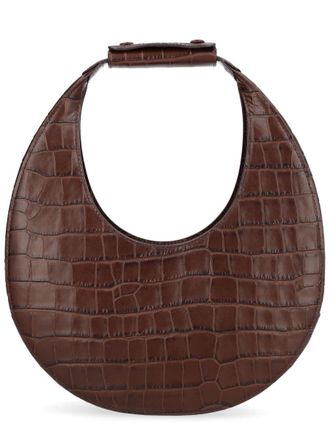 Staud Womens Tote Moon Brown Leather Cow Handbags Hand Bags