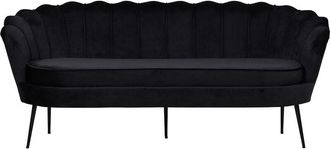 ebuy24 Ebuy24 - Nice canapé 3 personnes en velours, noir