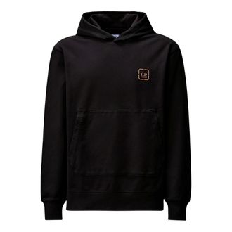 C.P. Company C.p. Company, Homme, Sweatshirts et sweats &agrave; capuche, Noir, Taille: L Stretch Fleece Hooded SweaT-shirt