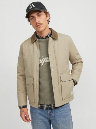Jack & Jones Fieldjacket JORNORREBRO PADDED BARN JACKET SN Kunstfaser, mit Knopfleiste