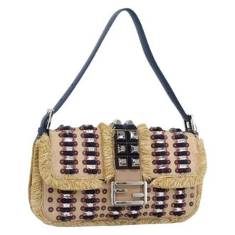 Fendi Pre-owned Vintage Sac bandouli&egrave;re en bois perl&eacute; - Femme - Pre-owned - Beige - Taille: ONE Size