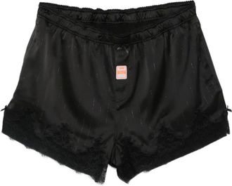 Martine Rose Homme, Shorts, Noir, Taille: L Shorts Bord&eacute;s de Dentelle