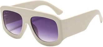 Generic Lunettes De Soleil Dext&eacute;rieur &Agrave; Grande Monture For Hommes, For Les D&eacute;placements Quotidiens, Vacances Et La Conduite(White)