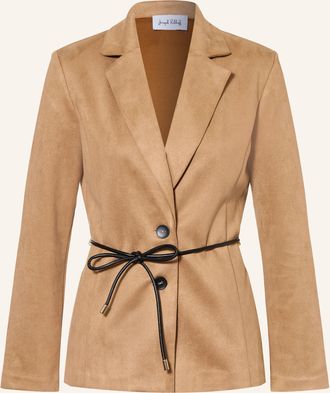 Joseph Ribkoff Blazer In Lederoptik braun