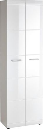 CARRYHOME Garderobenschrank Adana, Wei&szlig;, Holzwerkstoff, 5 F&auml;cher, 59x196.8x36.6 cm, Beim&ouml;bel erh&auml;ltlich, Garderobe, Garderobenschr&auml;nke, Garderobenschr&auml;nke